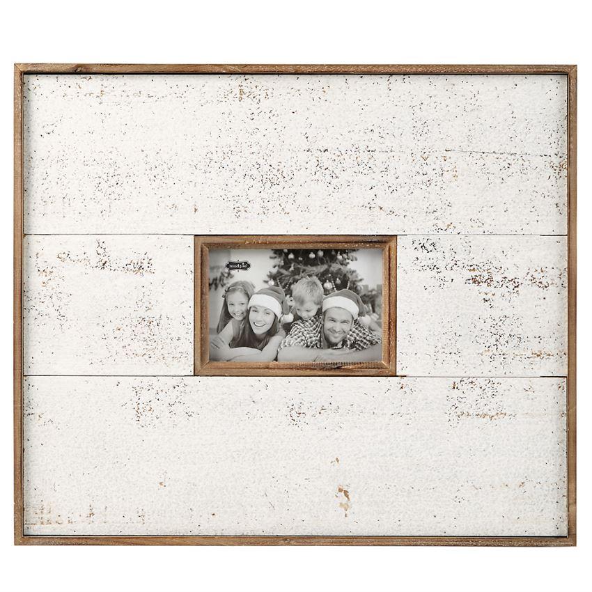 Monogrammed Large White and Natural Distressed Frame - Sunny and Southern