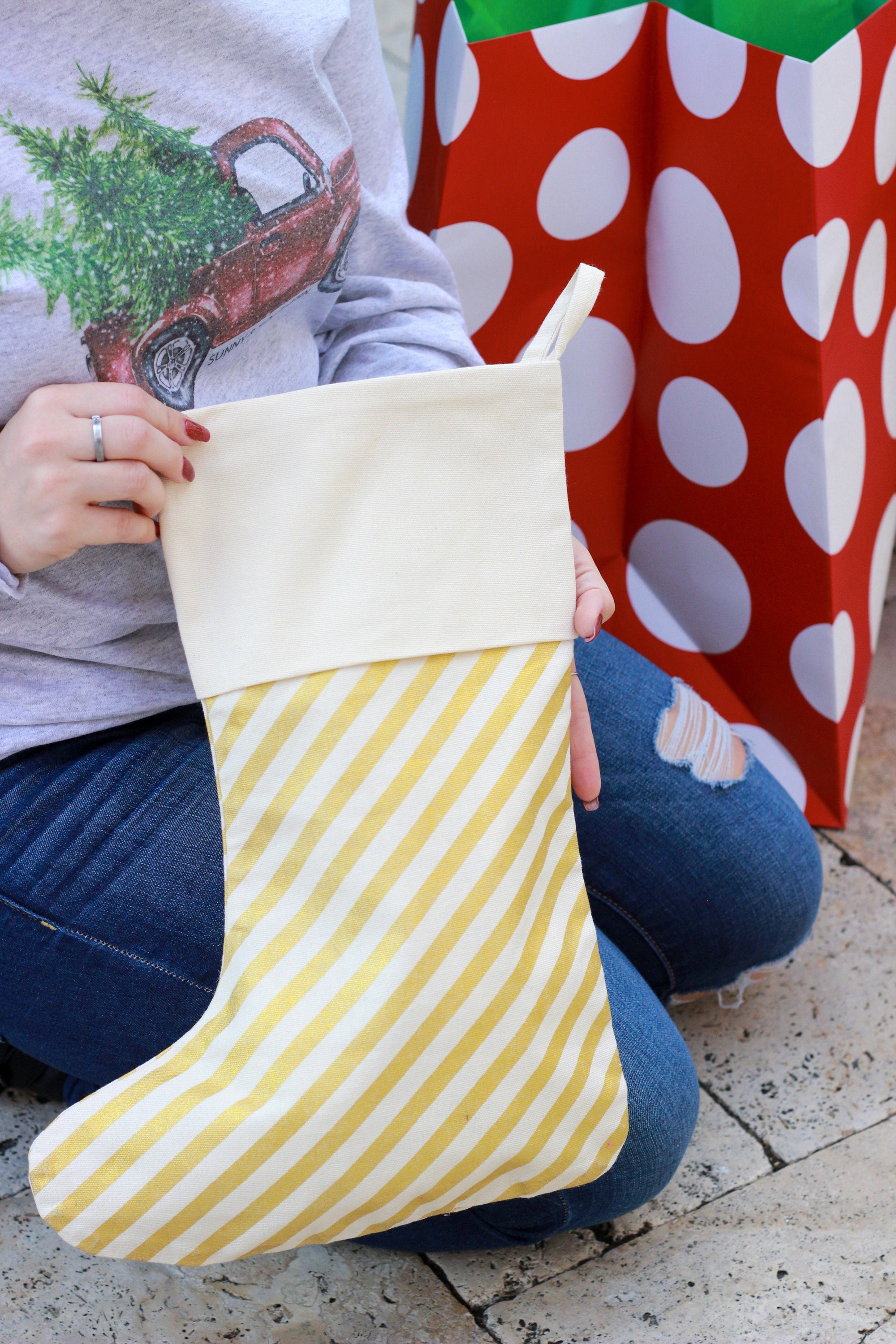 Classic Monogrammed Stocking - Sunny and Southern