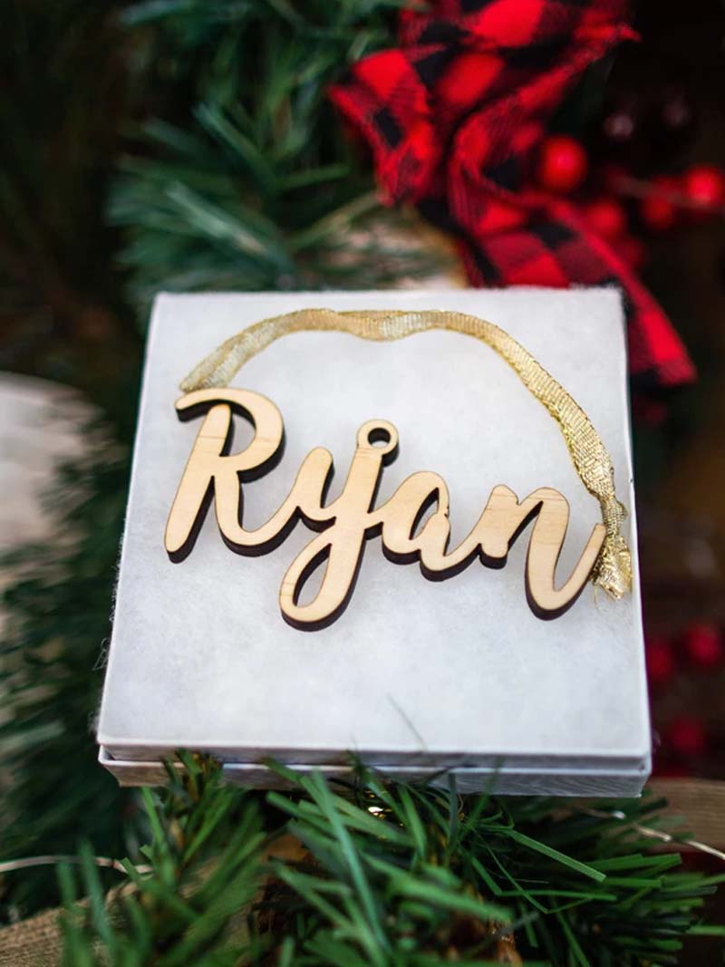 Custom Wood Name Ornament - Ryan Font - Sunny and Southern