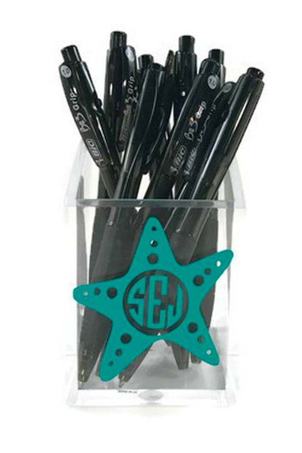 Monogrammed Acrylic Pen Cup - Sunny and Southern